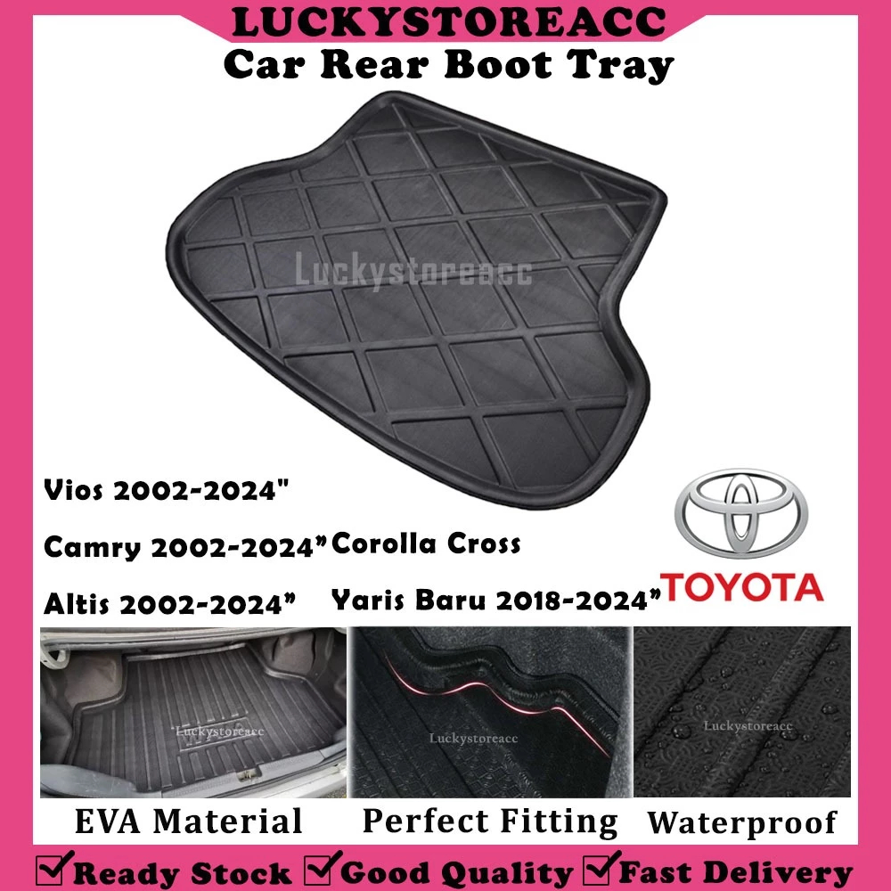 Toyota CAMRY COROLLA ALTIS VIOS YARIS CROSS Custom Fit Car Rear Boot ...
