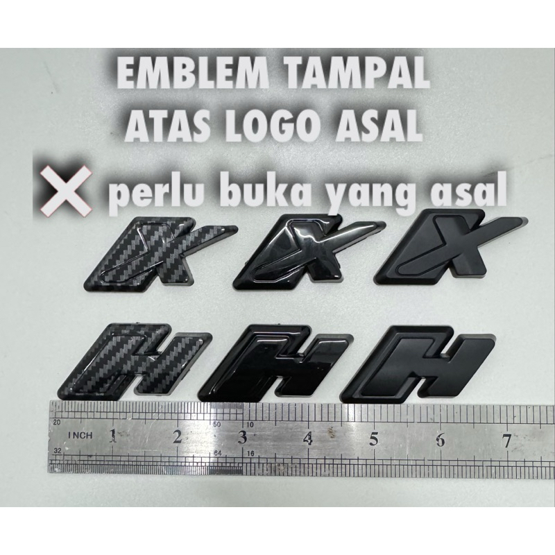emblem spec x spec h perodua tampal atas logo asal bezza ativa alza ...
