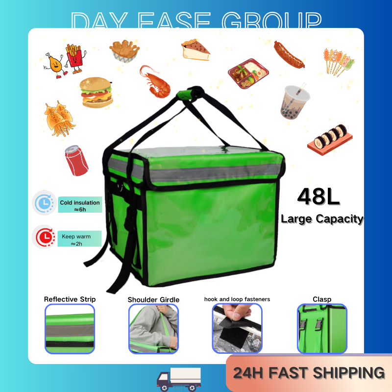 48L Thickening Food Delivery Bag Waterproof Thermal Insulated Food ...