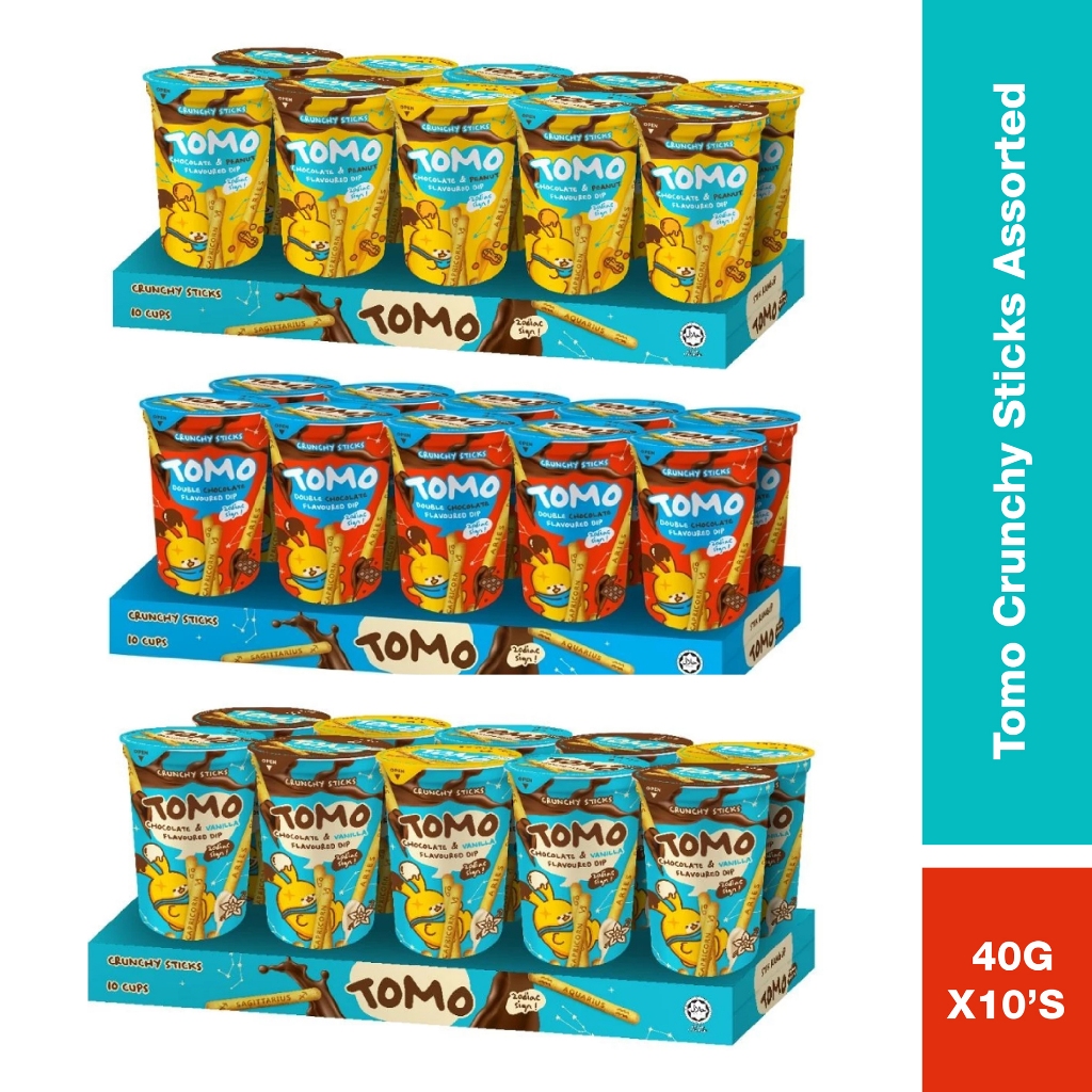Tomo Crunchy Sticks Choc Dip Assorted (40g x 10's) | Shopee Singapore