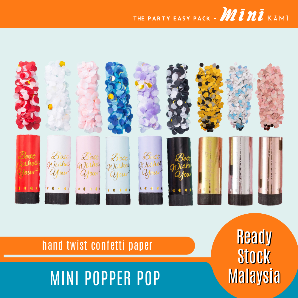 Popper Pop Confetti Mini Poppers Hand Twisted Wedding Anniversary ...