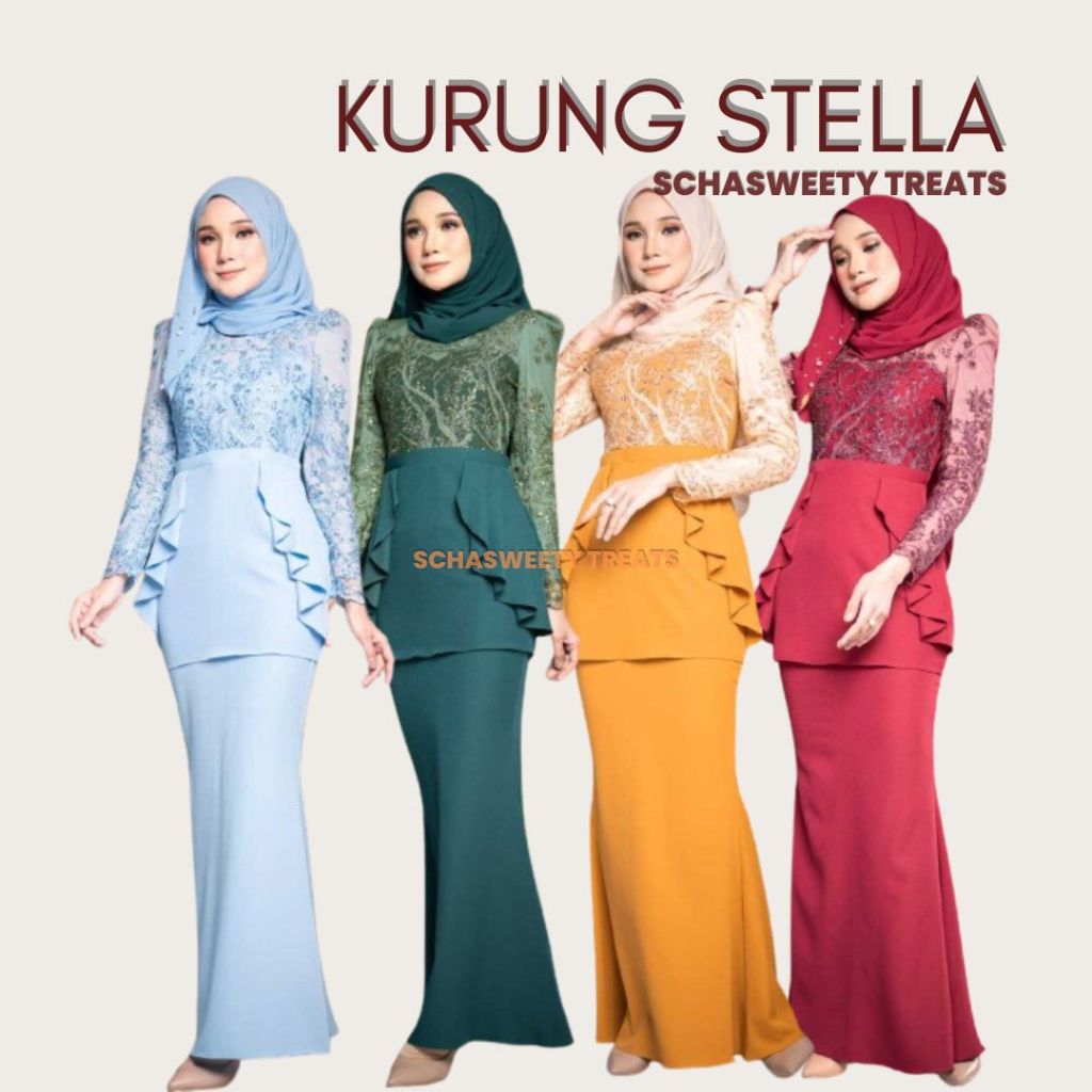 Kurung STELLA adult Baju Raya 2025 Baju Raya Sedon Mak and Child ...