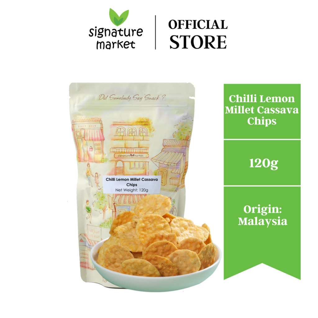 Signature Market Chilli Lemon Millet Cassava Chips (120g) | Shopee ...