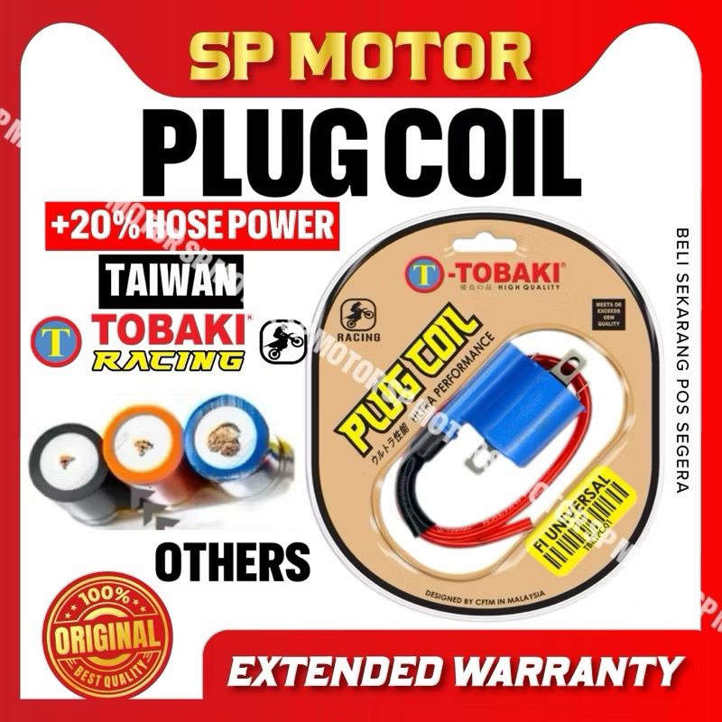 Racing TOBAKI X Plug Coil LC135 EX5 Y15 DREAM WAVE 100 125 ZR LAGENDA ...