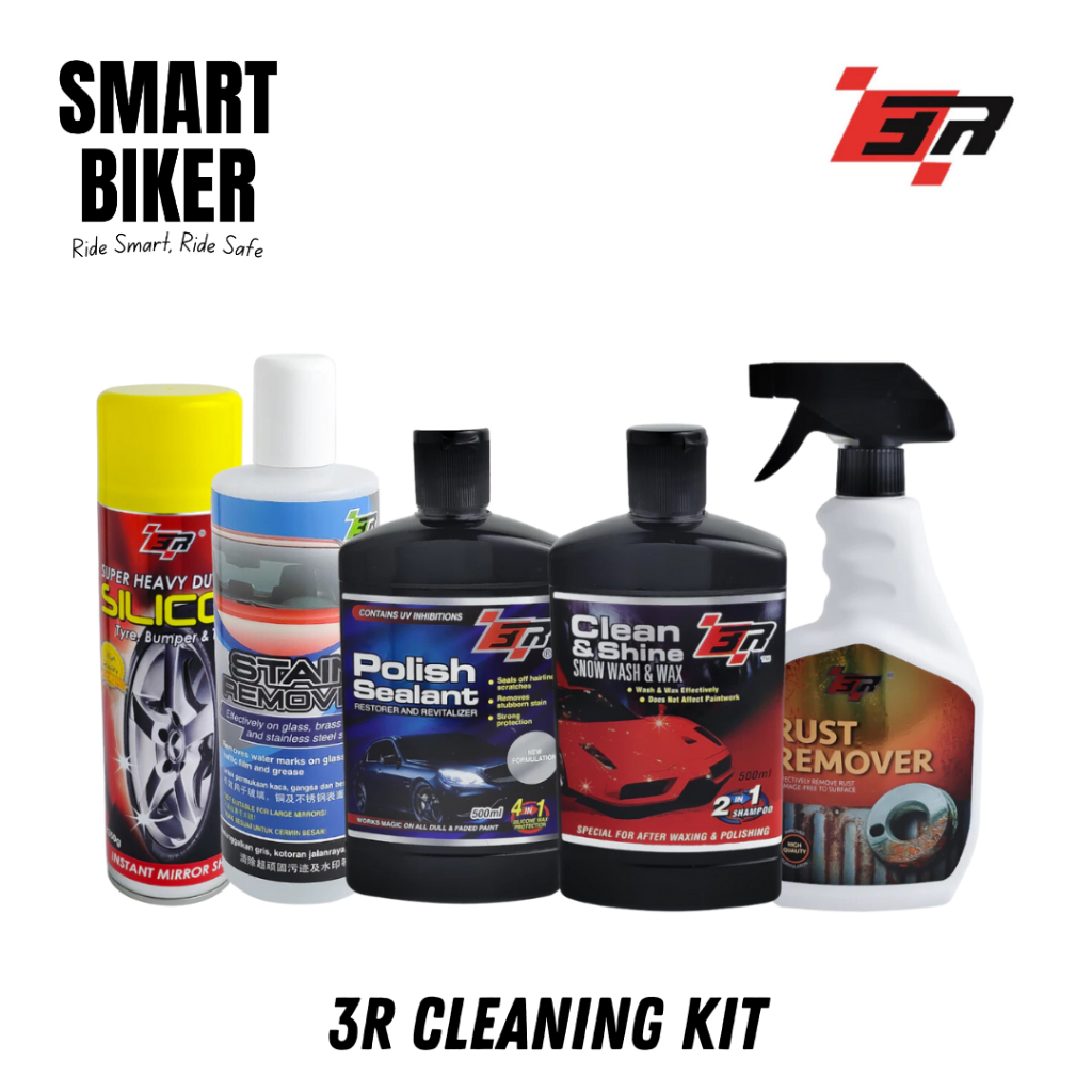 3R Motorcycle Cleaning Kit – Polish, Shine, Rust & Stain Remover ...