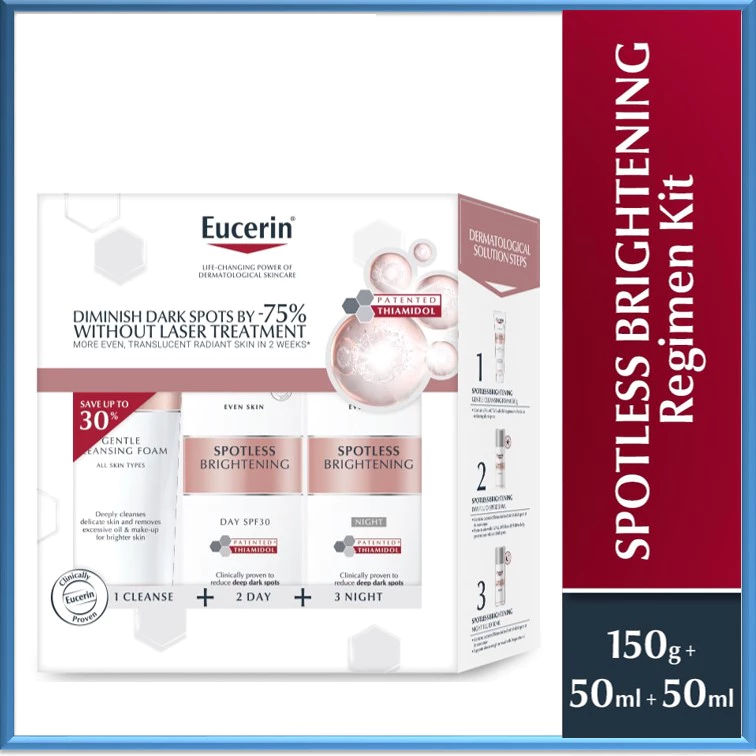 Eucerin Spotless Brightening Regimen (Foam, Day & Night) | Shopee Singapore
