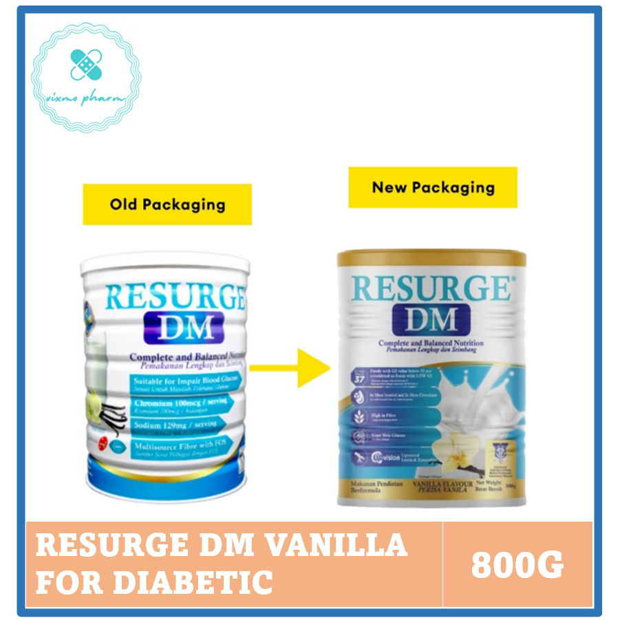 [NEW PACKAGING] RESURGE DM VANILLA MILK POWDER (800G) LACTOSE-FREE ...