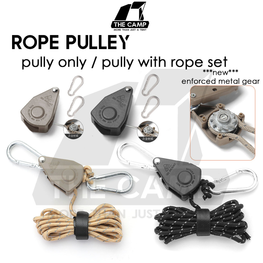 Camping Rope Pulley Adjuster Regulator 4 meter Paracord Outdoor ...