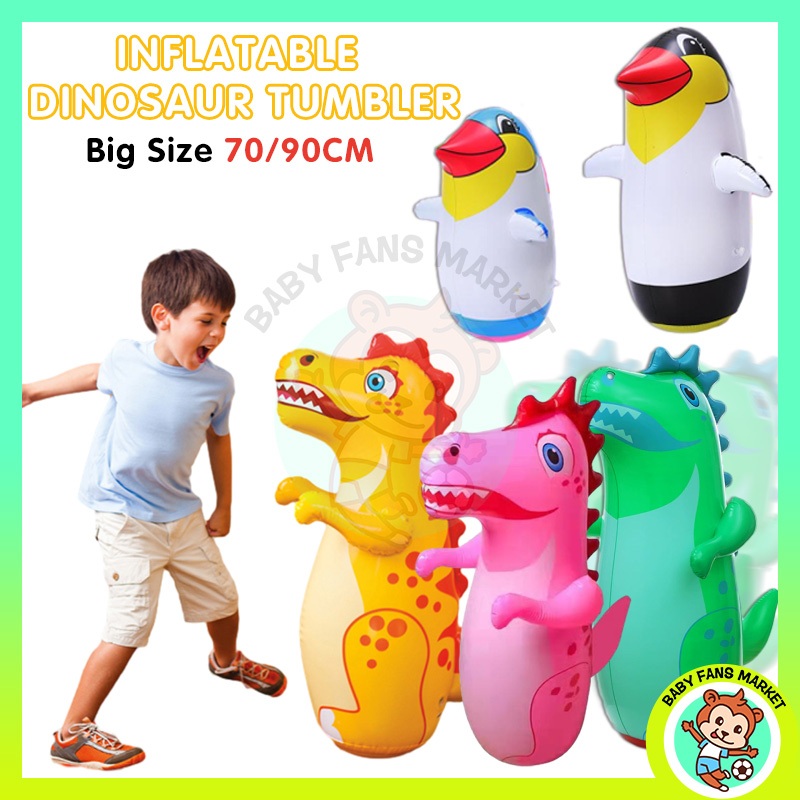 90cm Kids Inflatable Toy Dinosaur Penguin Tumbler Outdoor Toys for ...