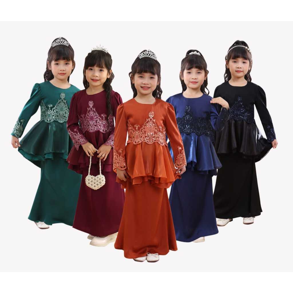 RAYA KIDS 2025 COOL ELVES BAJU RAYA Embroidery (Bersulam) | Shopee Singapore