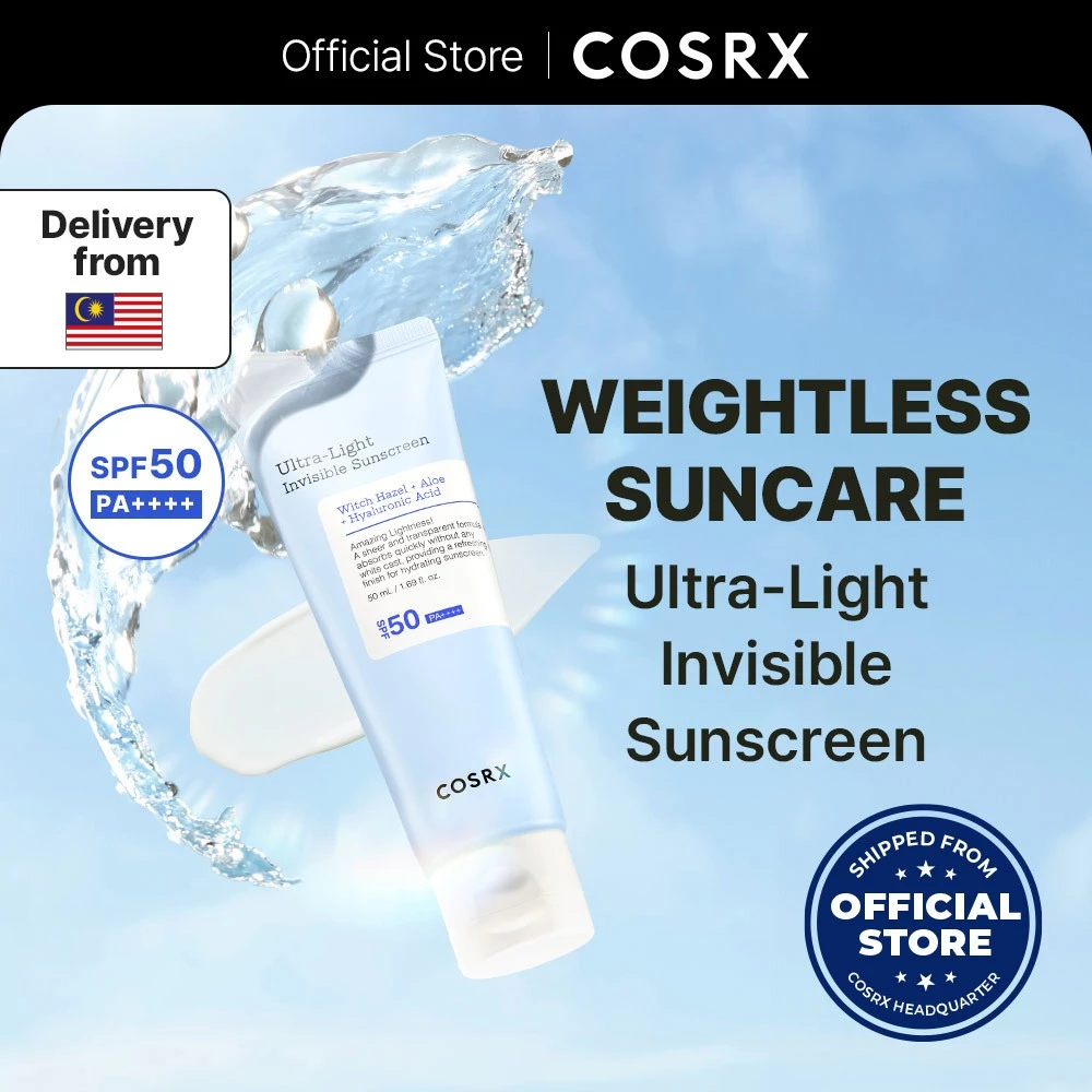COSRX Ultra Light Invisible Sunscreen SPF 50 PA ++++, Super Lightweight ...