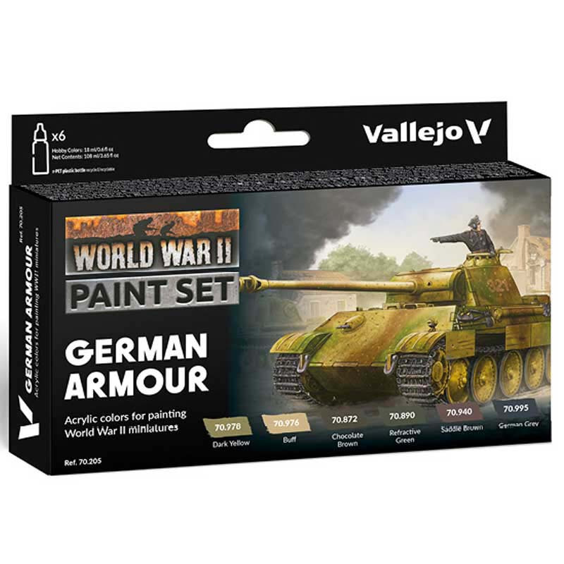 WWII German Armour Model Color Paint Set Vallejo 70.205 | Shopee Singapore
