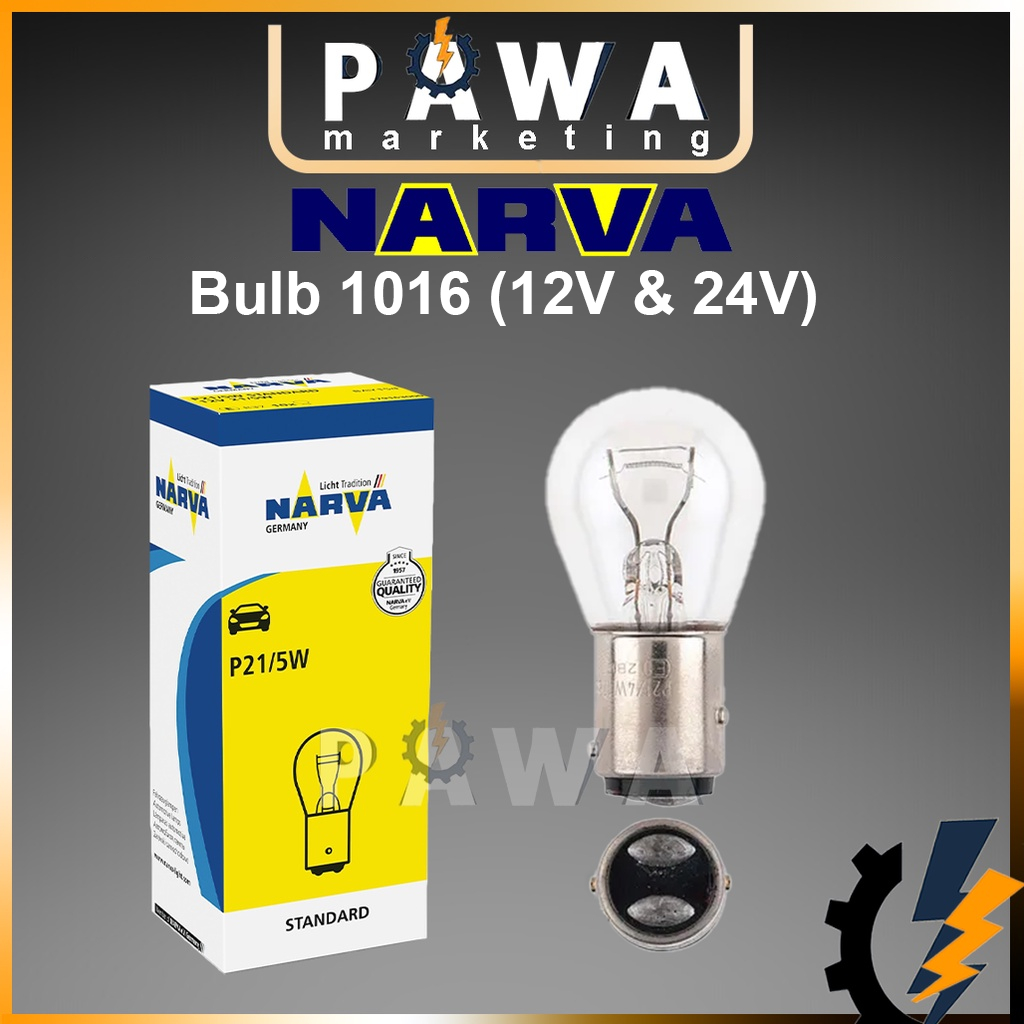 1PC Narva P21/5W 12V 24V BAY15d Brake Bulb 1016 2Leg 17916 17925 ...
