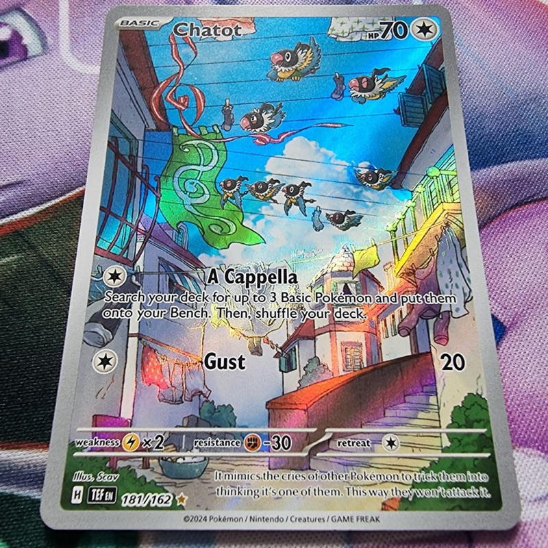 Pokemon TCG Singles : CHATOT Illustration Holofoil (Temporal Forces 181 ...