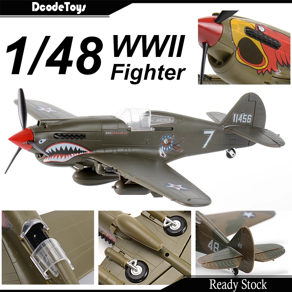 1/48 WWII Fighter Jet Military World War II P-40 Warhawk model kits ...