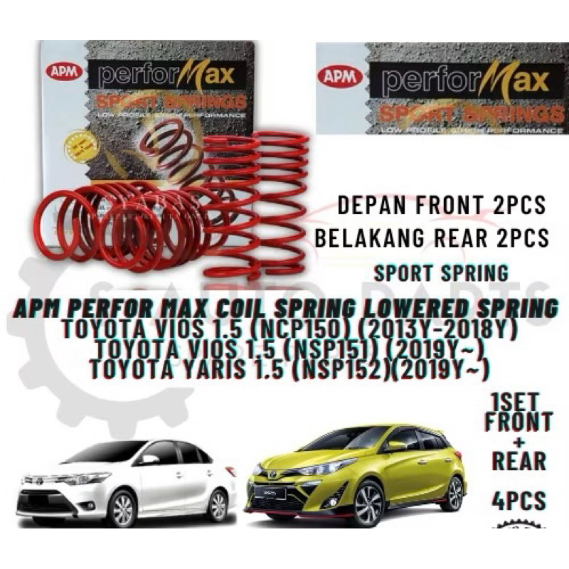Used APM Performax Toyota Vios NCP150, NCP151, Yaris NSP151 Lowered ...