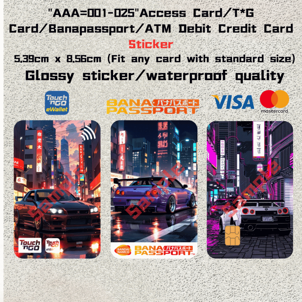 Cyber JDM Car Access Card/Touch ‘n Go TNG Card/Banapassport/ATM Debit ...