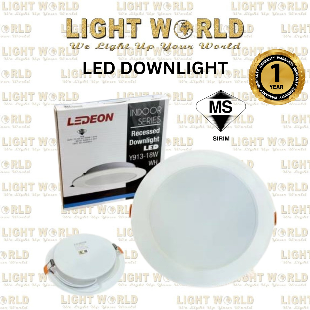 LEDEON 18W LED Downlight ( 6 Inch ) Daylight 6500K Lampu Downlight LED ...