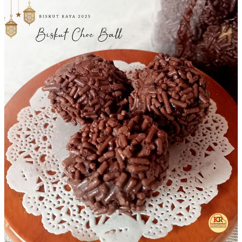 Kuih Raya 2025, Biskut Raya Chocolate Ball Rice Cookies | Shopee Singapore