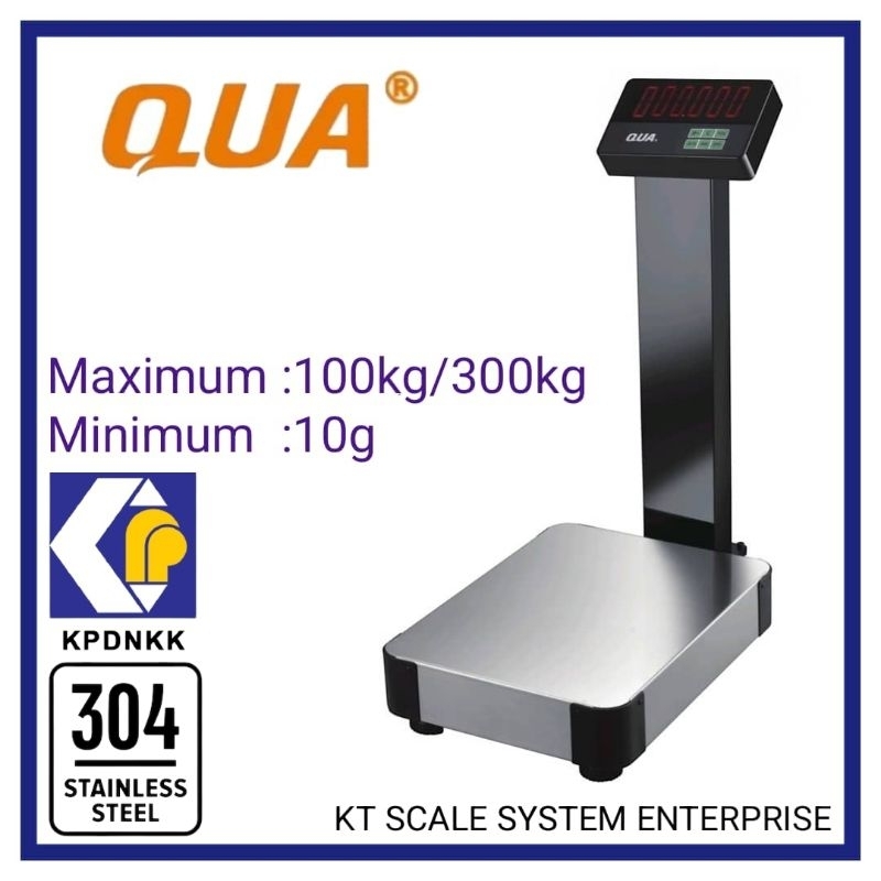 150KG 300KG QUA DIGITAL WEIGHING STAINLESS STEEL PLATFORM | Shopee ...