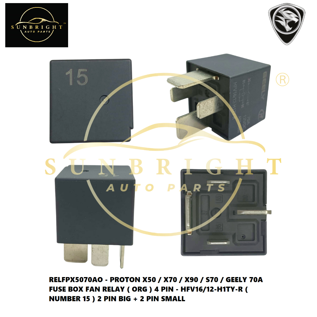 PROTON X50 / X70 / X90 / S70 / GEELY 70A FUSE BOX FAN RELAY ( ORG ...