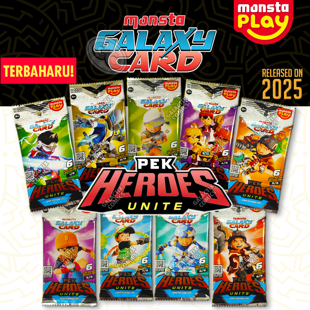 BoBoiBoy Galaxy Card Kad Pek Heroes Unite 2025 (Full Set) | Shopee ...