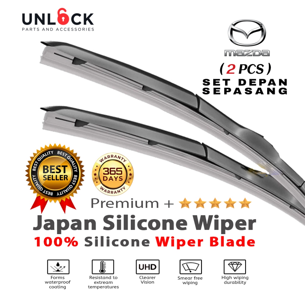 Japan Silicone Mugen Car Wiper Mazda 2 Mazda 3 Mazda 6 CX 3 CX 5 ...