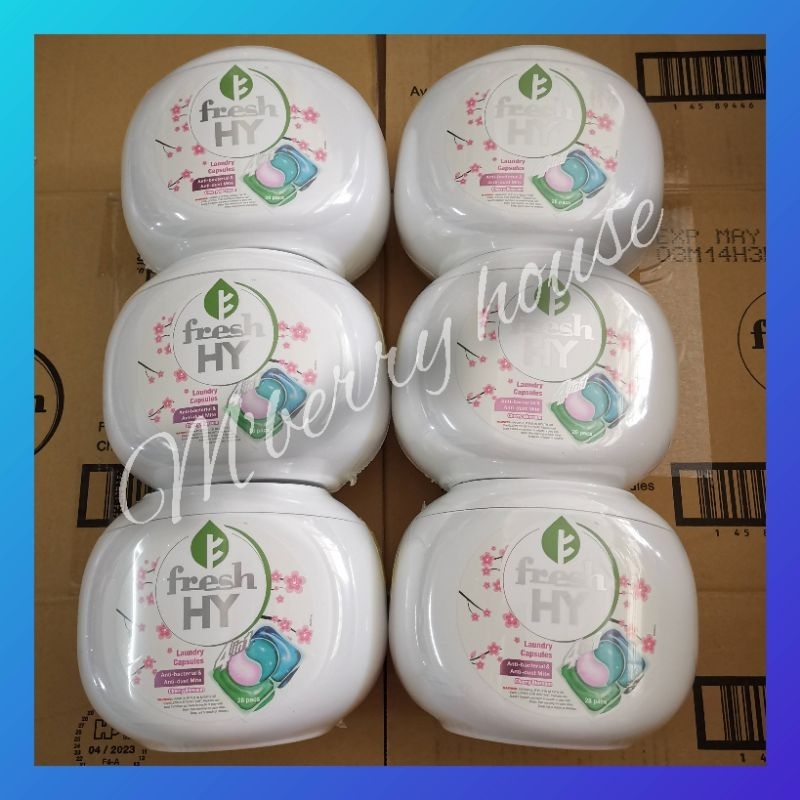 Fresh HY 4 in 1 Laundry Capsule 6 x (10ml x 28pcs) (exp:2028) | Shopee ...