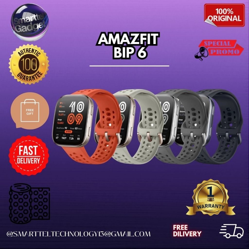 MYSET NEW AMAZFIT BIP 6 (Fitness Smartwatch | 1.97" AMOLED Display | 24 ...