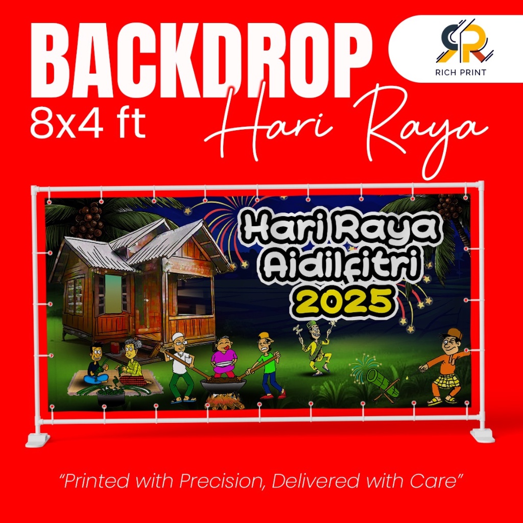 Backdrop Raya 2025 Suitable for Open Home Ceremony | Shopee Singapore