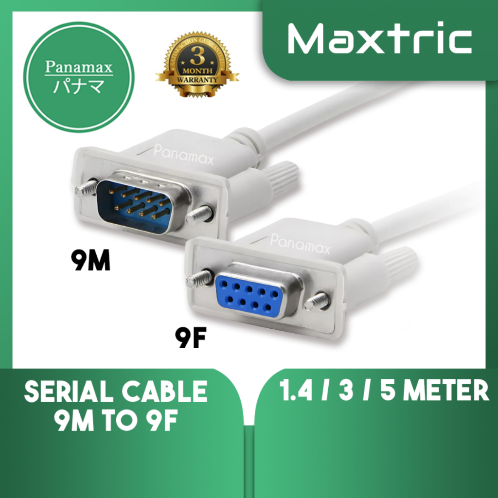 Panamax 1.4/3/5 Meter DB9 Male to DB9 Female Serial Cable RS232 Modem POS CNC PLC = E3323 ...