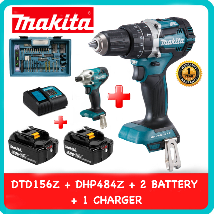 MAKITA DHP484Z 18V 13MM CORDLESS HAMMER DRILL / IMPACT DRILL (BRUSHLESS ...