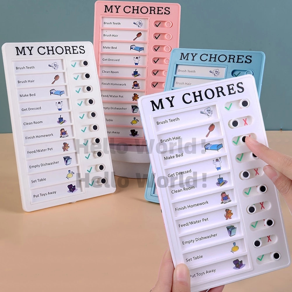 Daily Task Planning Board Detachable Chores Checklist Board Wall Hanging Memo Plastic Board ...