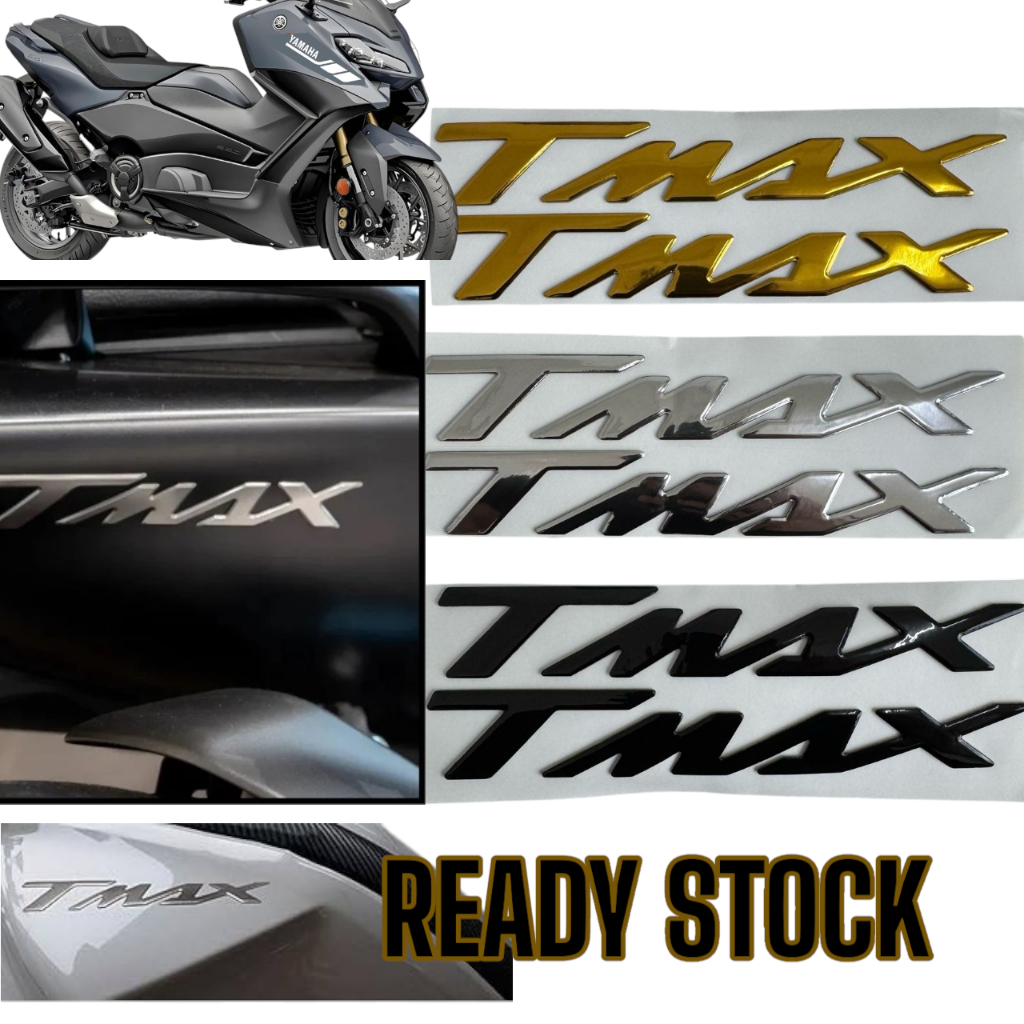 tmax emblem epoxy stiker logo yamaha tmax 2pcs sepasang kiri kanan ...