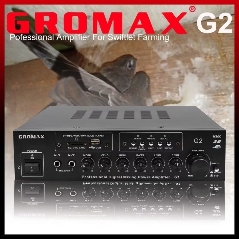 Gromax G2 Amplifier Professional Swiftlet Amplifier Karaoke Amplifier ...