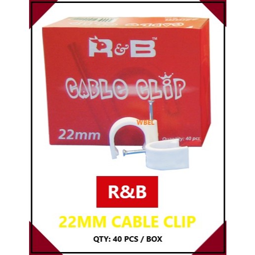 R&B CABLE CLIP 22MM (40 PCS / BOX) | Shopee Singapore