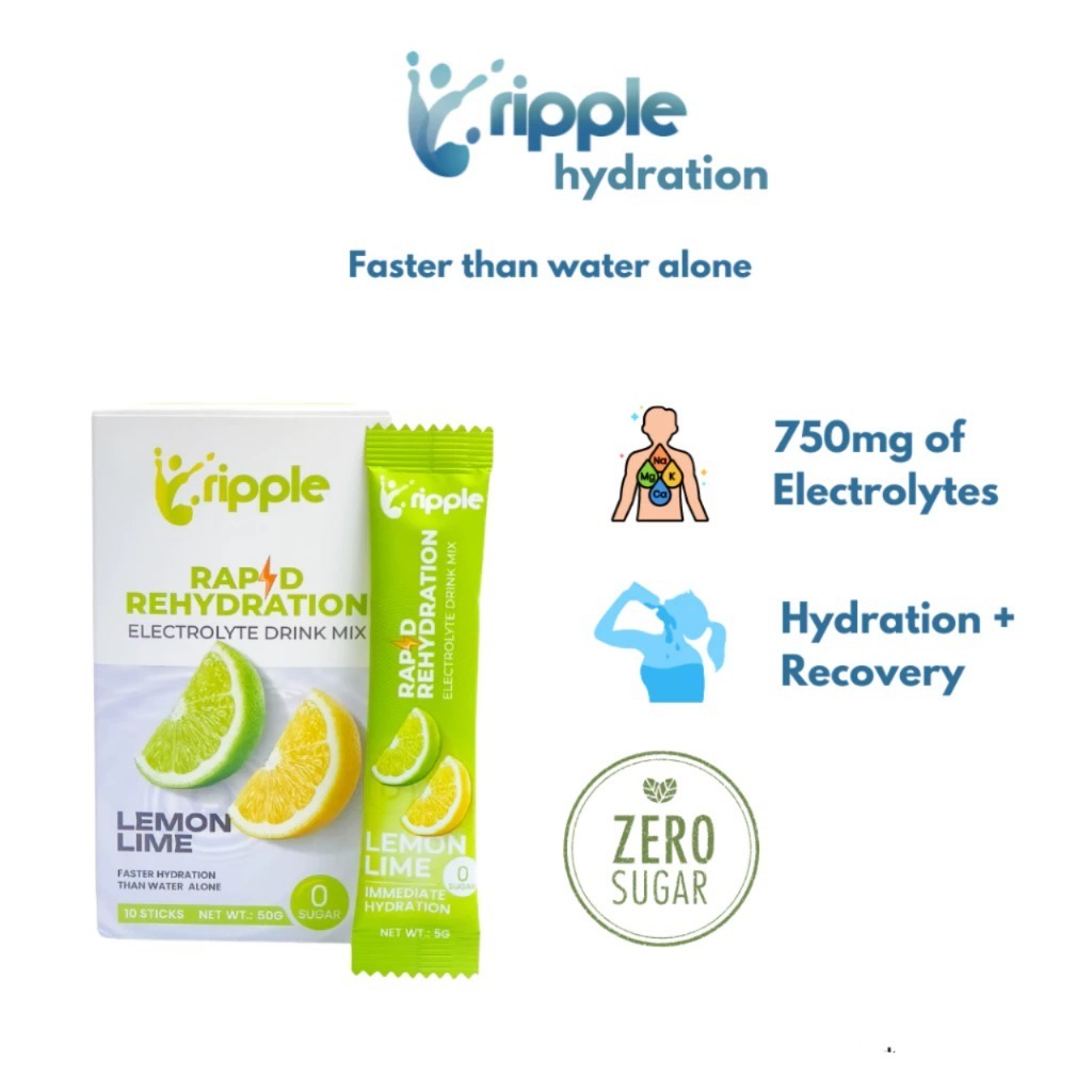 Ripple Hydration Electrolyte Drink Mix for Rapid Rehydration ( EXP : 12 ...