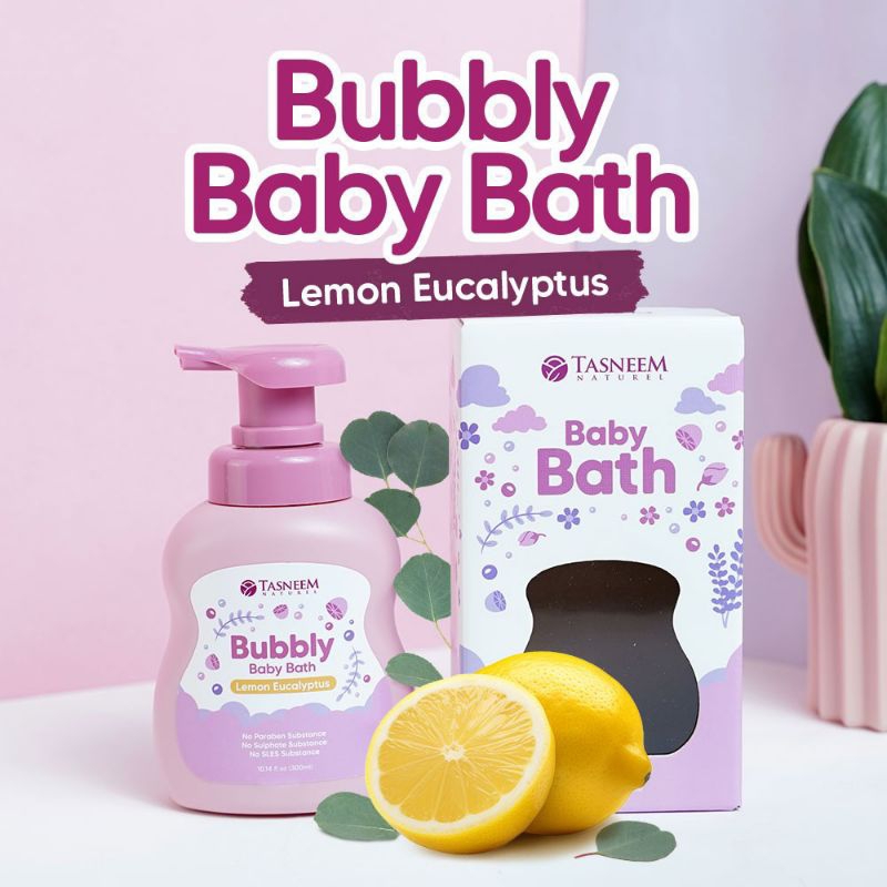 TASNEEM NATUREL BUBBLY BABY BATH HEAD TO TOE LEMON EUCALYPTUS 300ml ...
