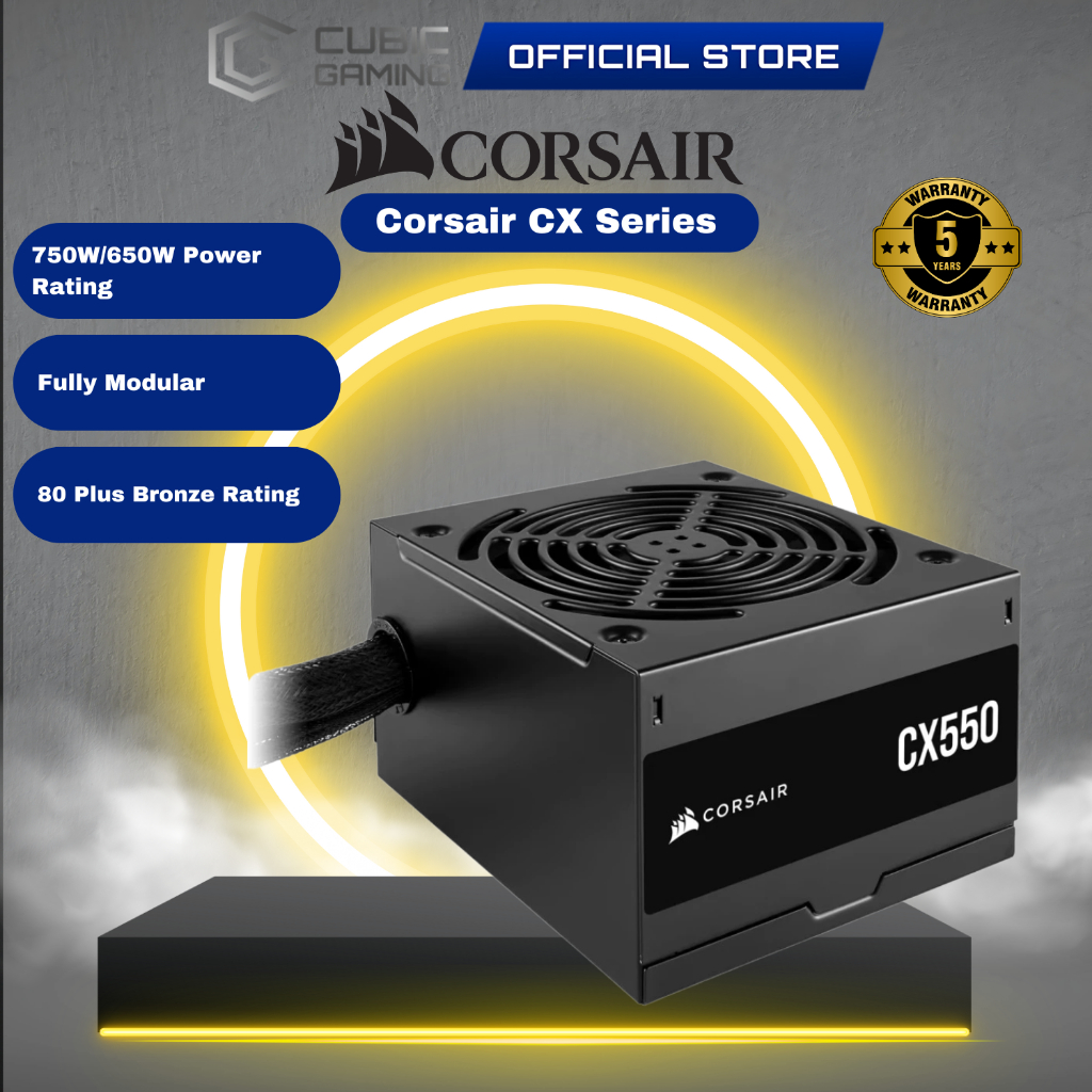 Corsair CX SeriesTM CX750 / CX650 80 PLUS Bronze ATX Power Supply Unit ...