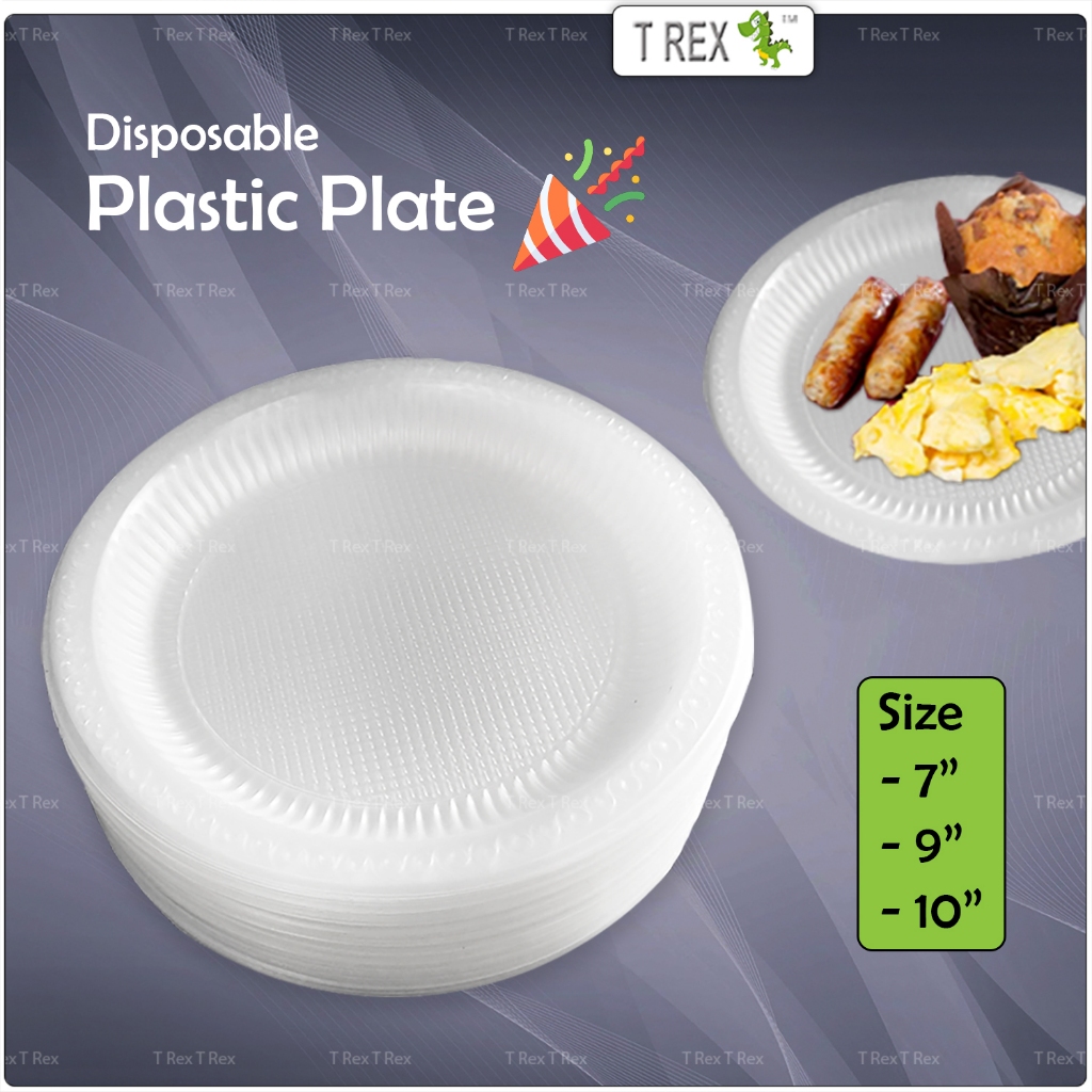 Disposable Plastic Round Plate / Open House Kenduri Party Plate ...