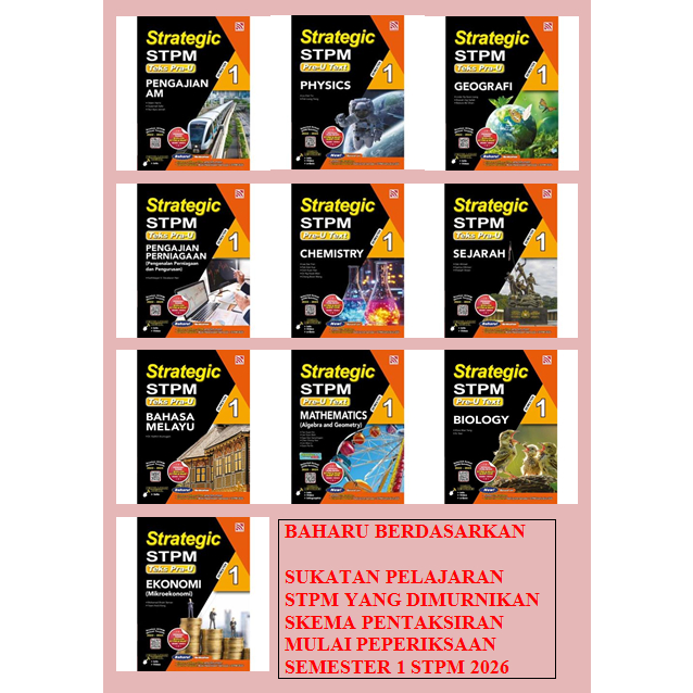 STRATEGIC STPM PRE-U TEXT LIKE STPM 2026 SEMESTER 1 (SUME SUBJEK ...