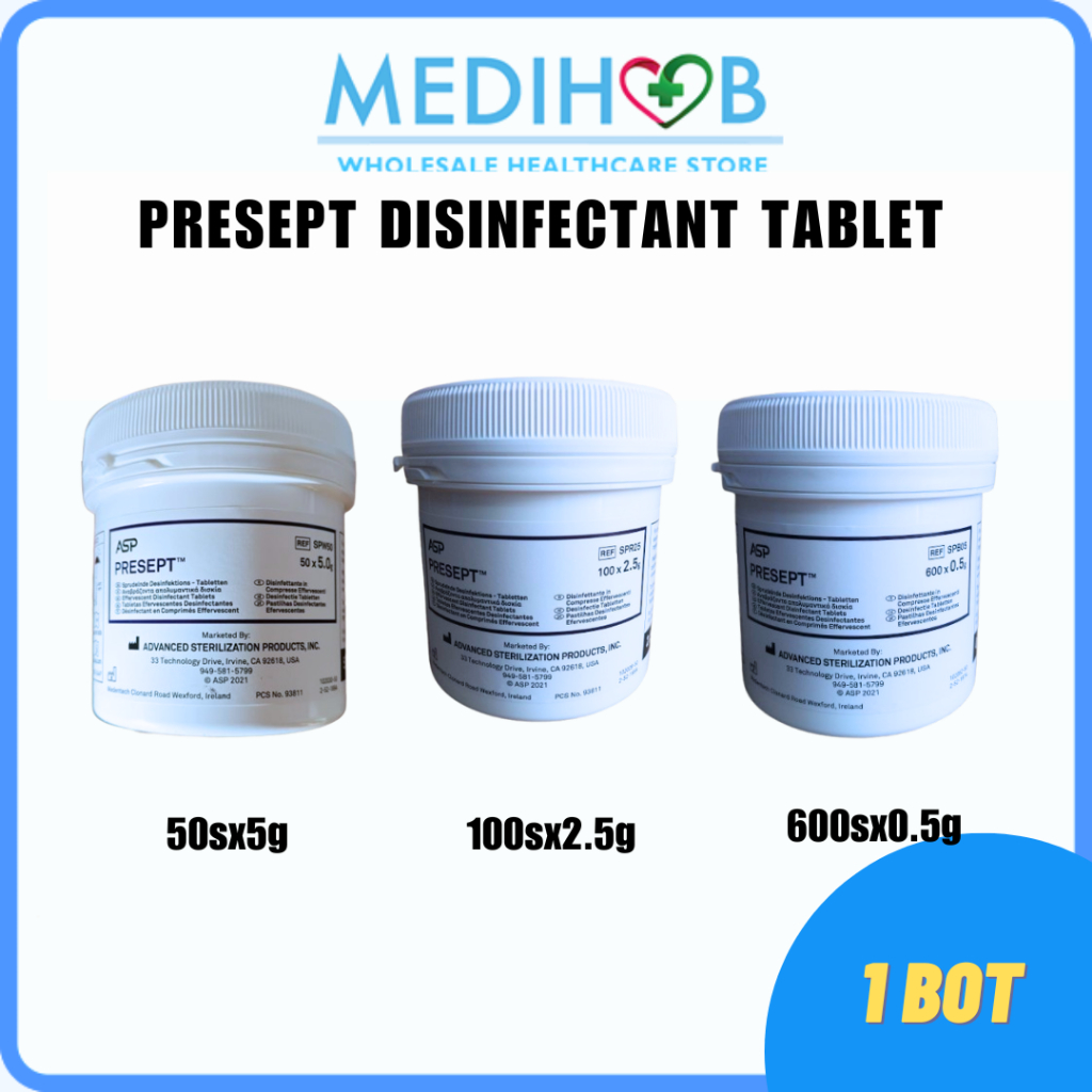 [CHLORINE TABLET] PRESEPT Disinfectant Tablets 0.5g 600's/ 2.5g 100's ...