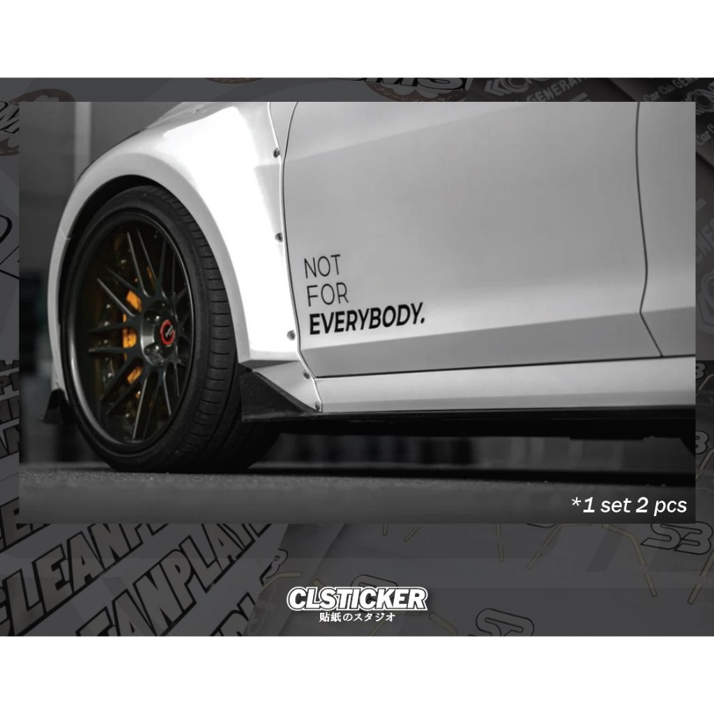 NOT FOR EVERYBODY. Cutting Vinyl Sticker 1set2pcs | Shopee Singapore