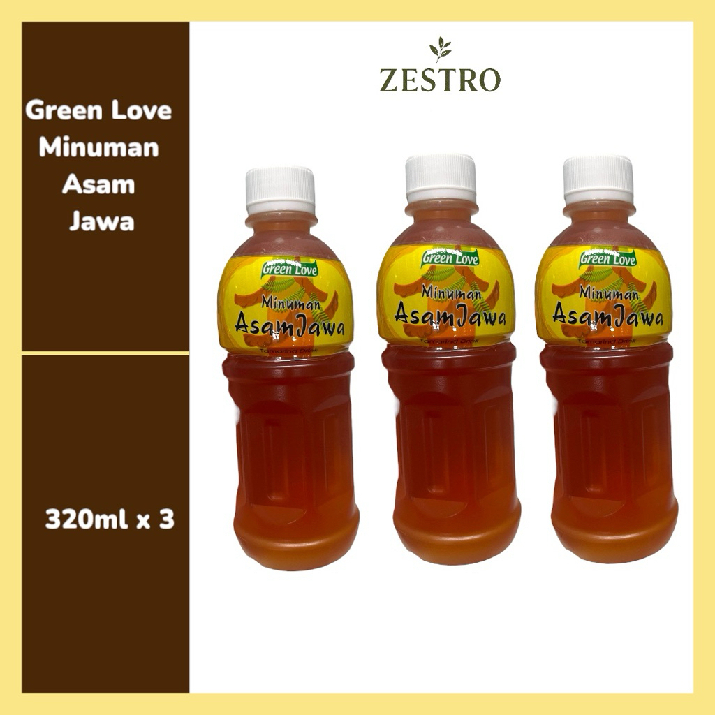 Green Love Minuman Asam Jawa | Tamarind Drink | 320ml x 3Bottle | Shopee Singapore
