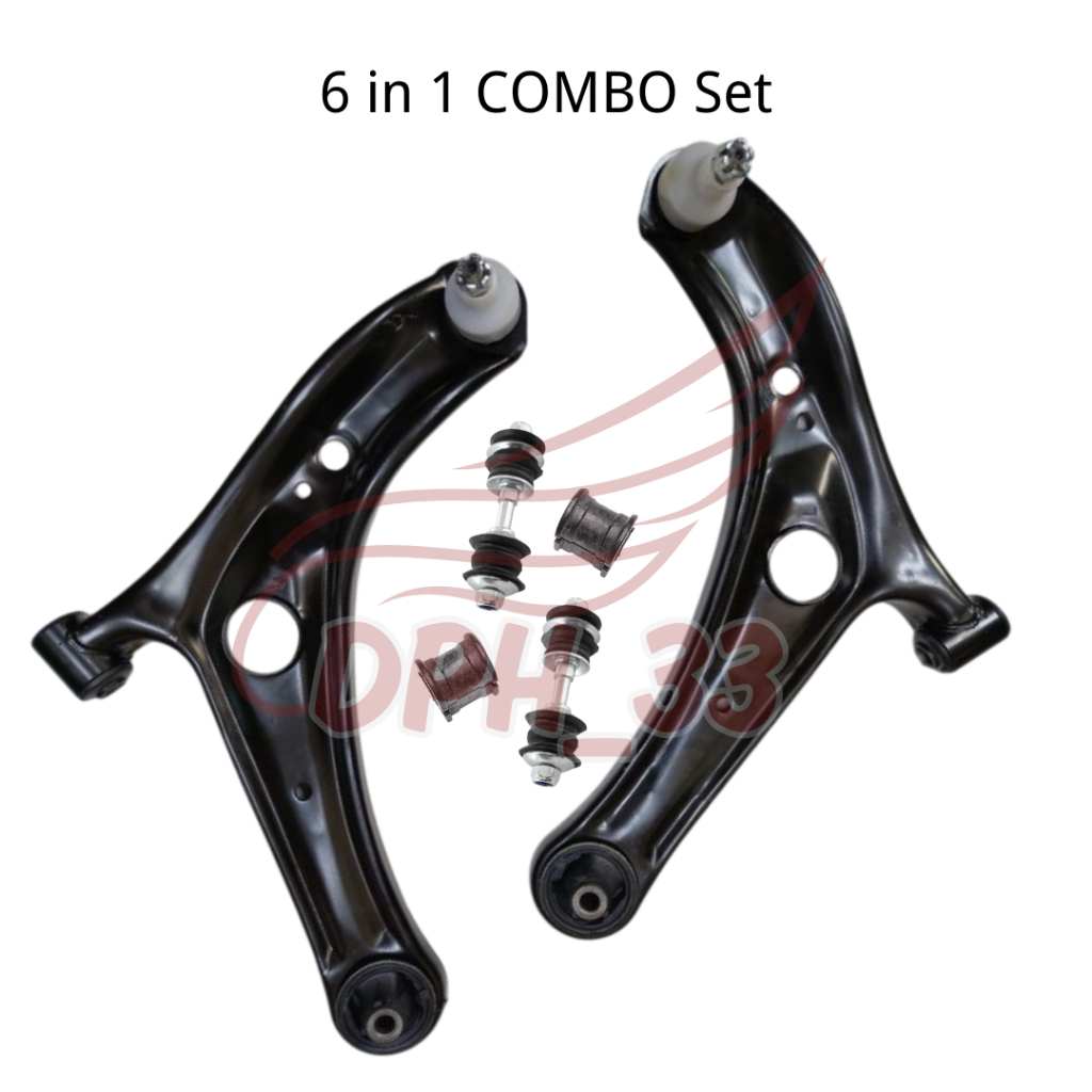 [6 IN 1 COMBO SET] Front Lower Arm / Stabilizer Link / Stabilizer Bush ...