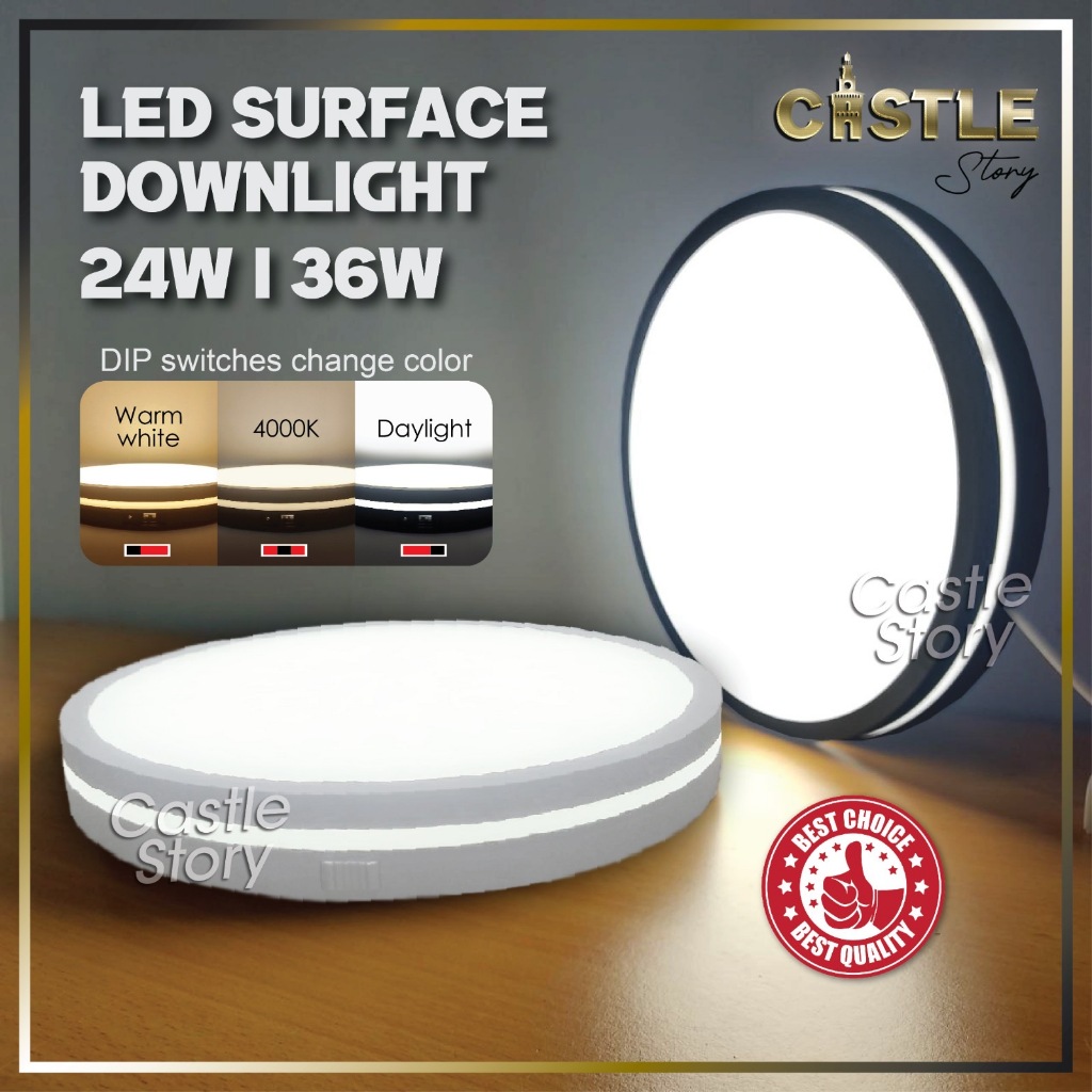 Surface LED Downlight 3Modes Color with DIP Switch to Change Colour 24w ...