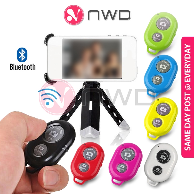 FREE BATTERY 》 10M Bluetooth Shutter Selfie Remote Control Wireless ...
