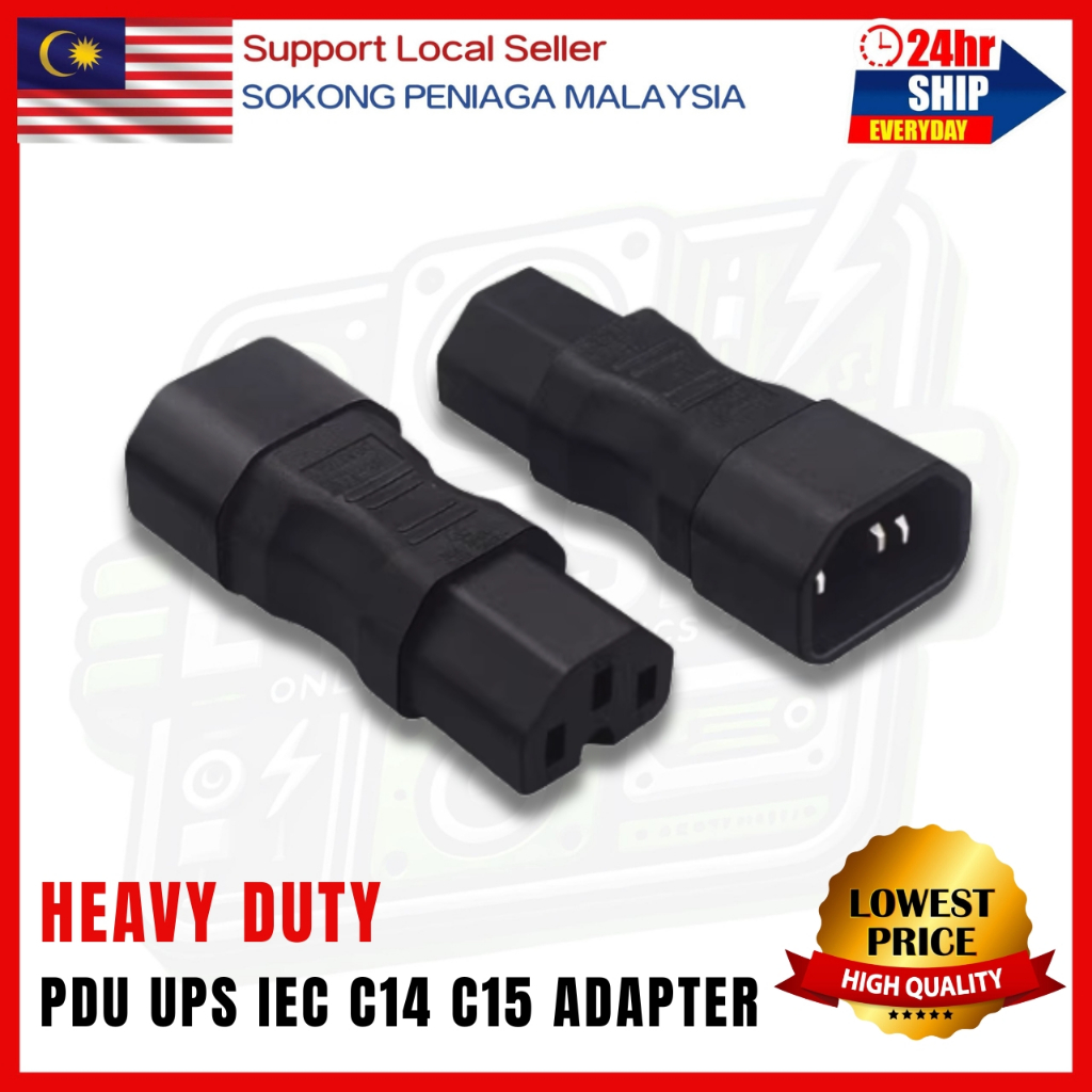 HEAVY DUTY C14 to C15 power converter Pin-shaped groove conversion plug ...