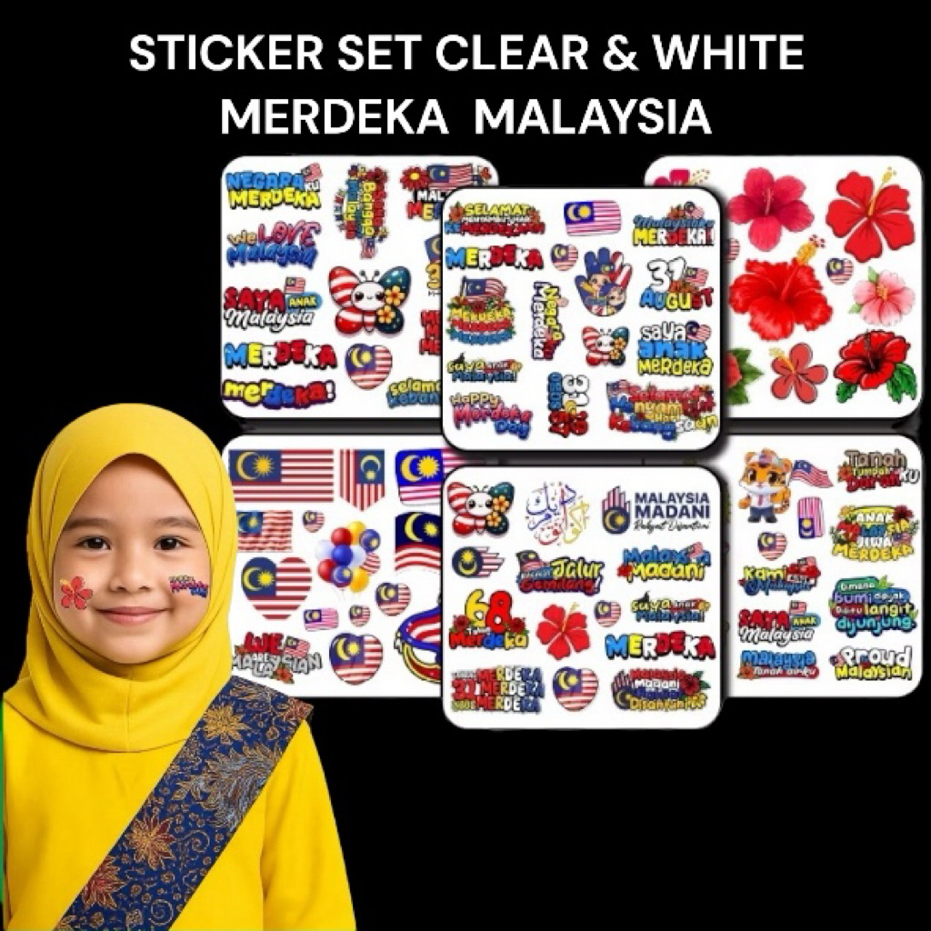 Sticker Pipi Merdeka Face STicker Set | Shopee Singapore