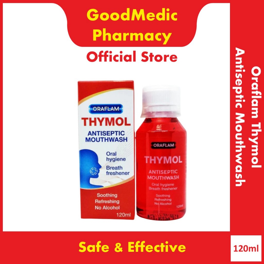 Oraflam Thymol Antiseptic Mouthwash (120ml) | Shopee Singapore